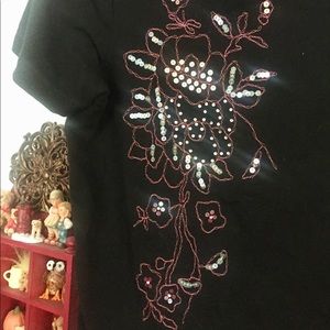 Skirts | Side Zip Narrow Aline Skirtflower Outline Print | Poshmark